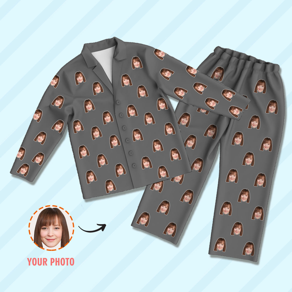 Customized face pajamas | Customized photo pajamas | Customized multi ...