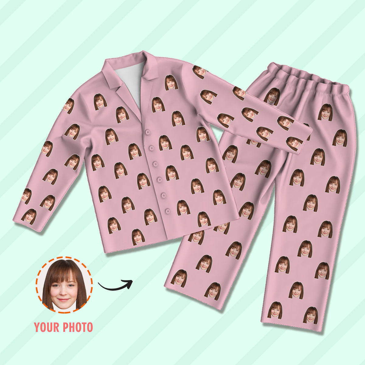 Customized face pajamas | Customized photo pajamas | Customized multi ...